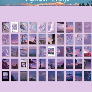 50pcs Sticker Pack, Sunset Sticker Book, Flower Sticker Set, Moon ...