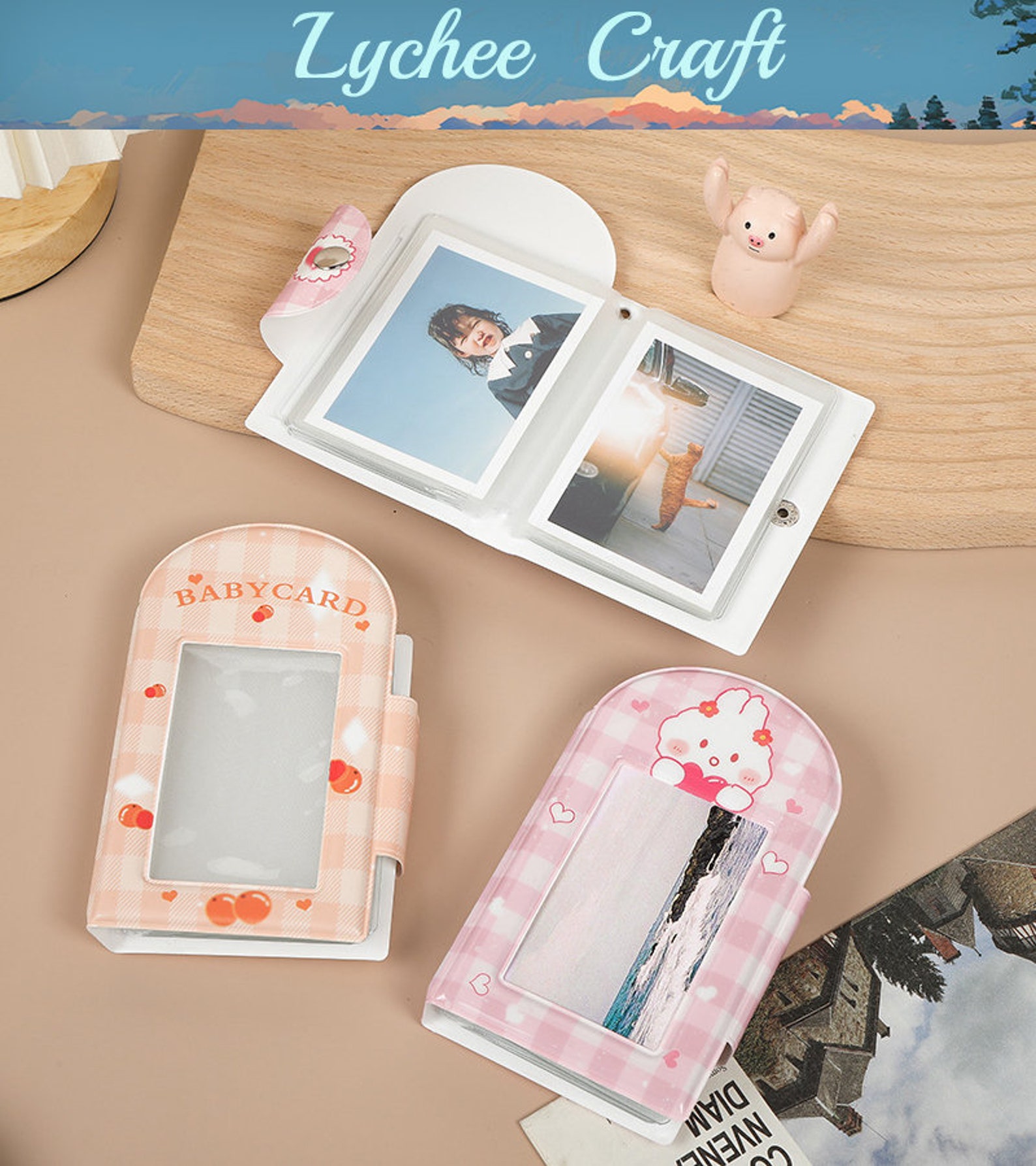 Cute Photo Album Archive Photocard Mini Album Cat Pattern - Etsy