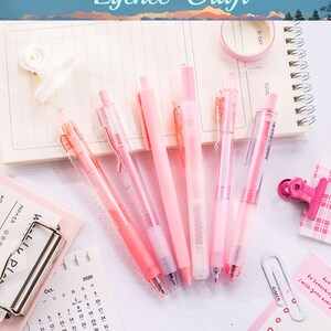 Cute Pen Set,candy Color Pen Set,gel Ink Pen,planner Pen Set,black Gel ...