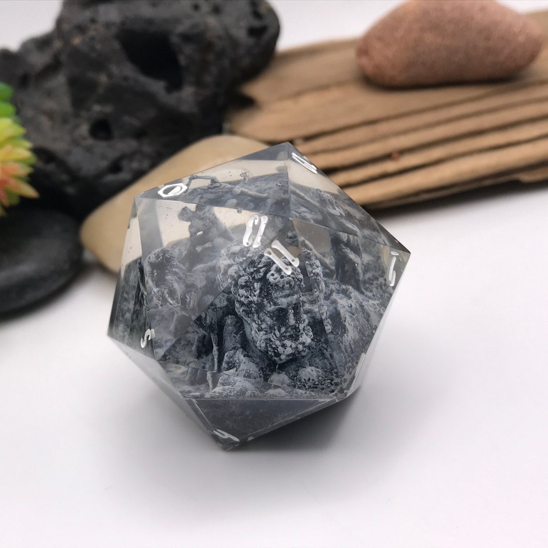 Herculean Effort 1 - 45mm Window D20 Sharp Edged Dice - Etsy