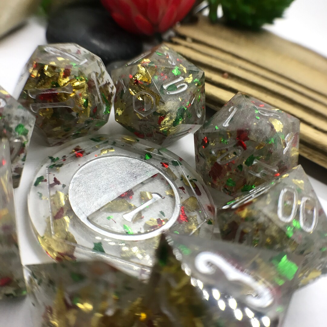 Slay Bells - 8 Piece Sharp Edge Dice Set - Etsy
