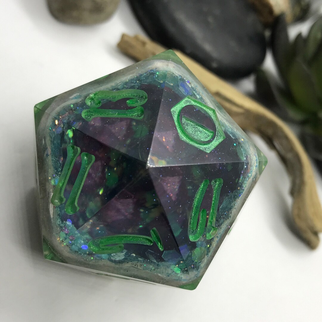Blue Lagoon 45mm Chonk Geode D20 Sharp Edged Dice - Etsy