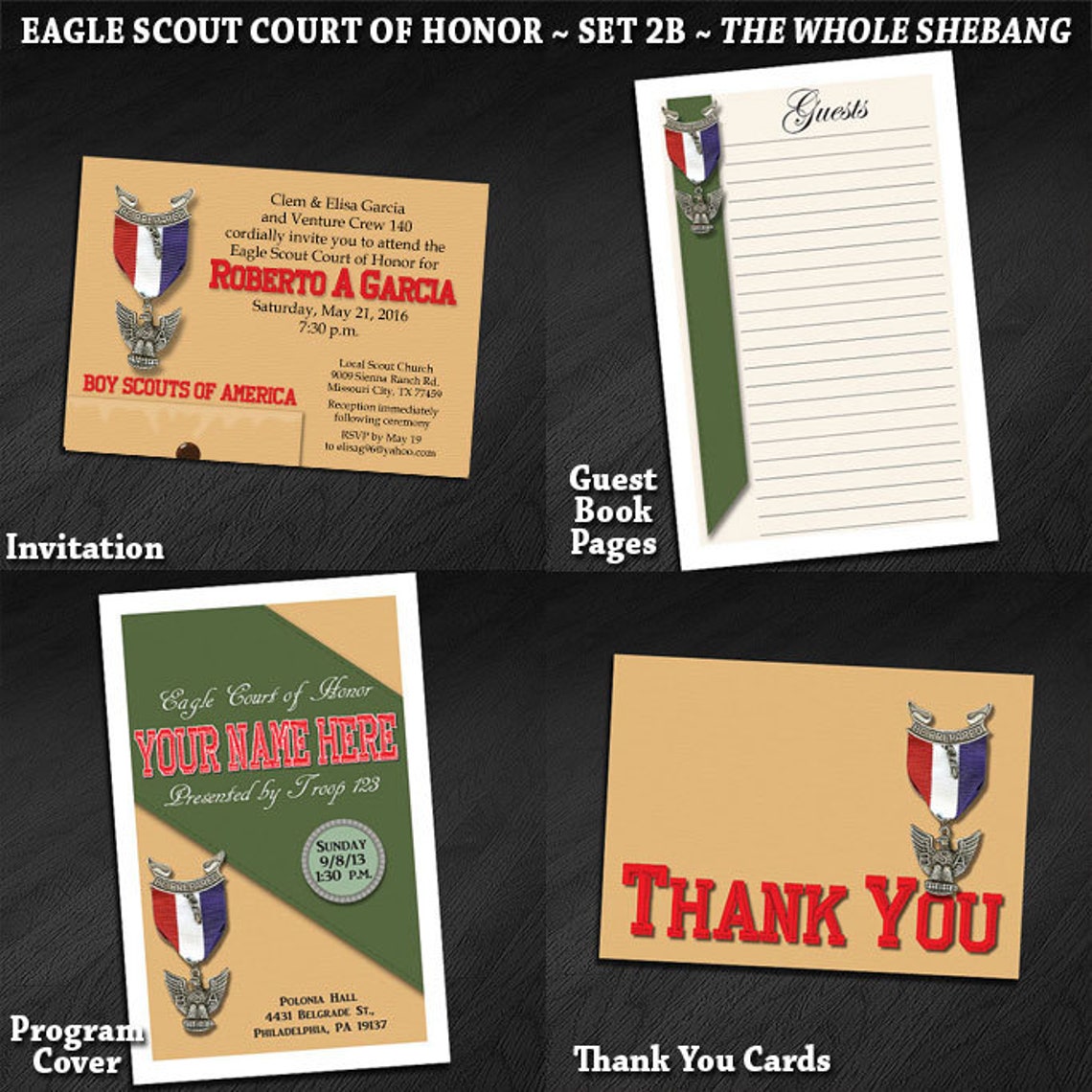 Custom Eagle Scout Court of Honor Set 2: the Whole Shebang | Etsy