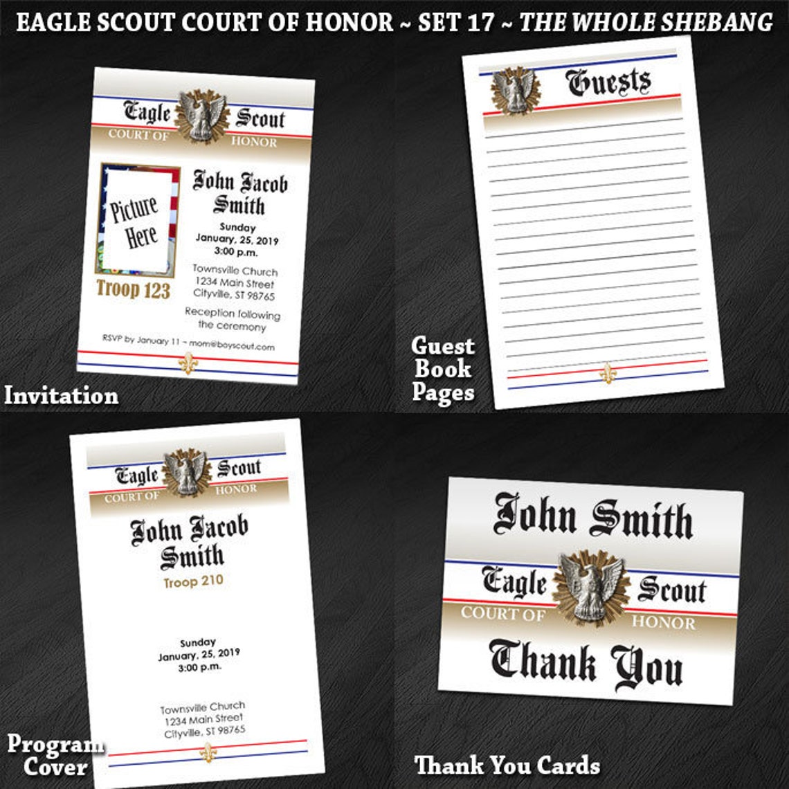 Custom Eagle Scout Court of Honor Set 17: the Whole Shebang | Etsy