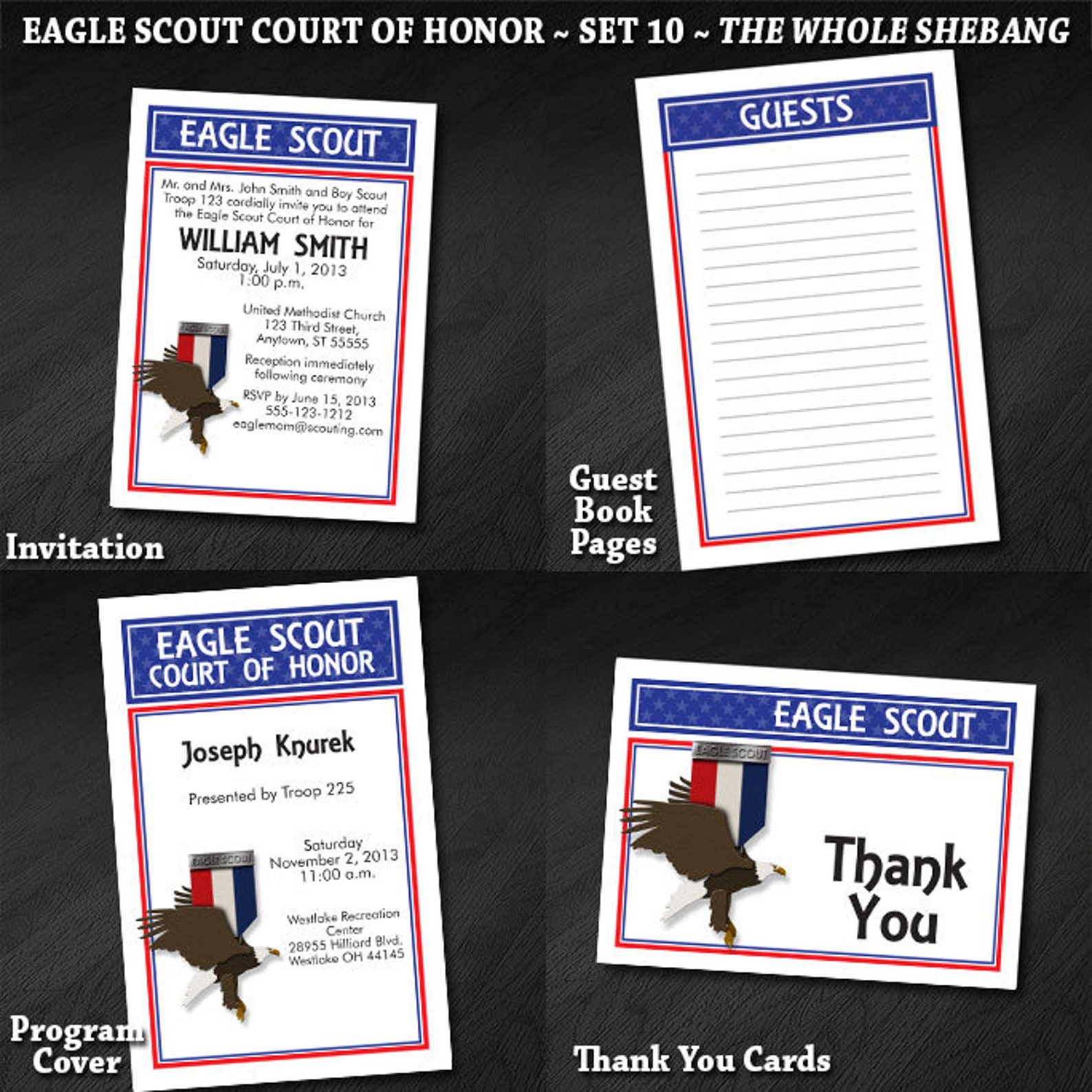 Custom Eagle Scout Court of Honor Set 10: the Whole Shebang | Etsy