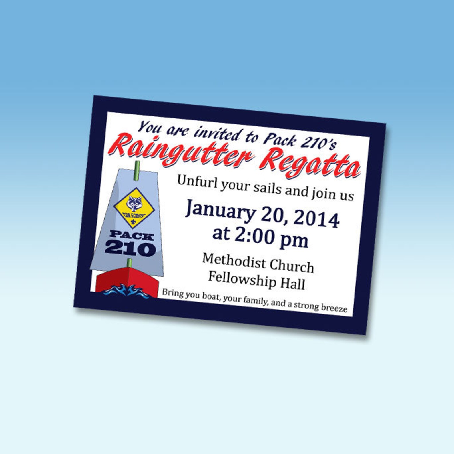 Custom Cub Scout Raingutter Regatta Invitation Certificate & - Etsy