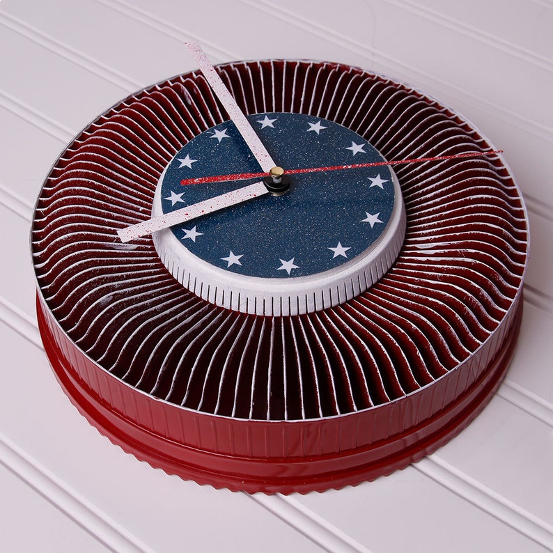 Handmade Americana Wall Clock Made From Upcycled Slide | Etsy