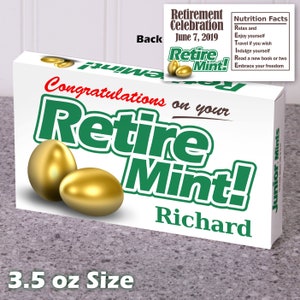 Retiremint Package 3.5 Oz Junior Mints Box Wrapper Wraps Around Pre ...