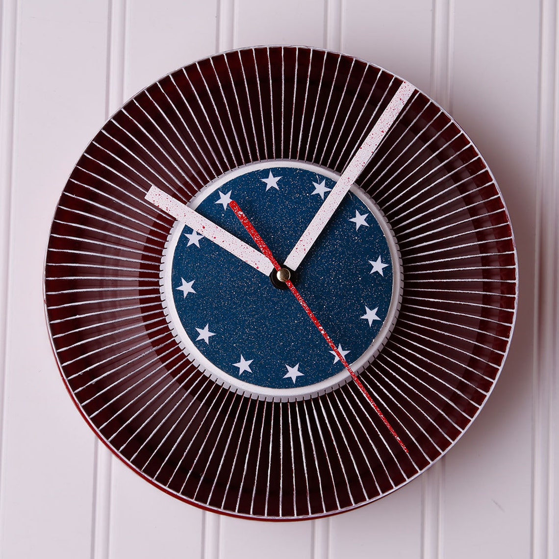 Handmade Americana Wall Clock Made From Upcycled Slide | Etsy
