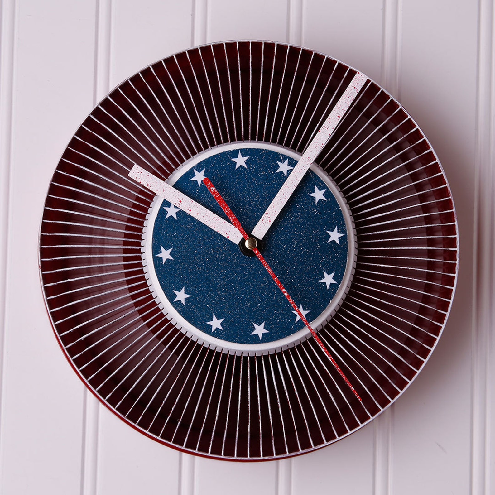 Handmade Americana Wall Clock Made From Upcycled Slide | Etsy