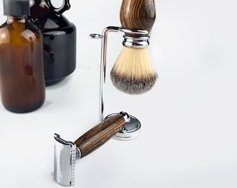 Solid Hardwood Razor Made From Sustainable Tiger Wood for - Etsy