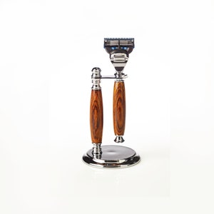 Handmade Wooden Razor Handle - Razor Stand - Shaving Kit -unique Gift ...