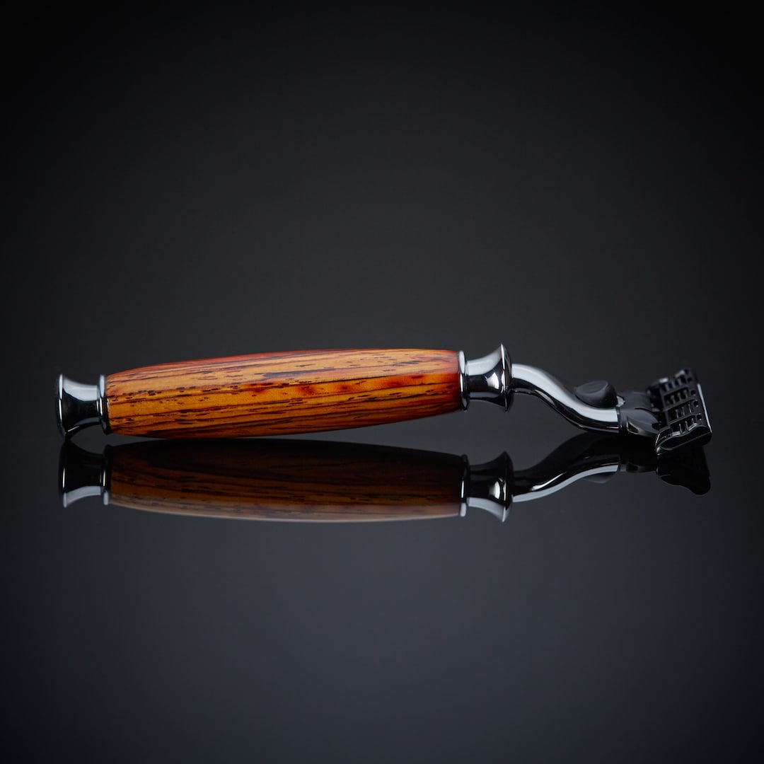 Wooden Razor in Sustainable Rosewood Hardwood for Gillette Mach 3 and ...