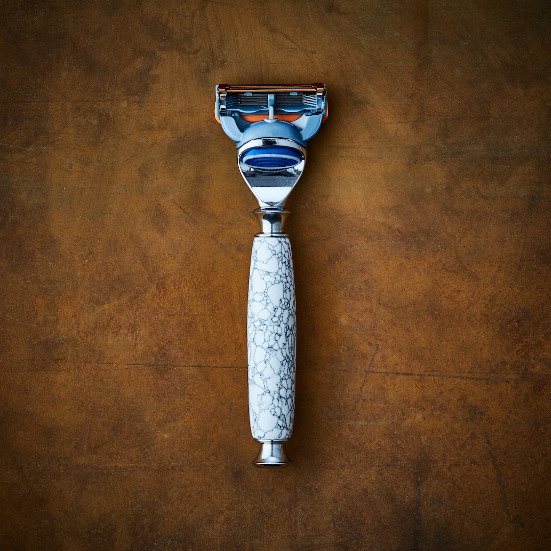 White Marble Razor for Gillette Made From Genuine Stone - Etsy