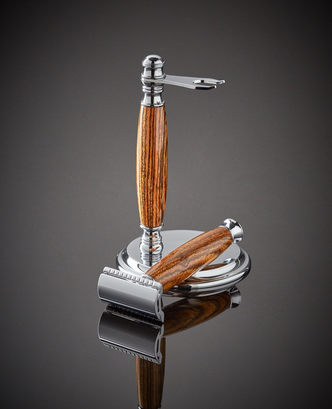 Shaving Set in Sustainable Brazilian Tiger Wood | Fits Gillette - Etsy