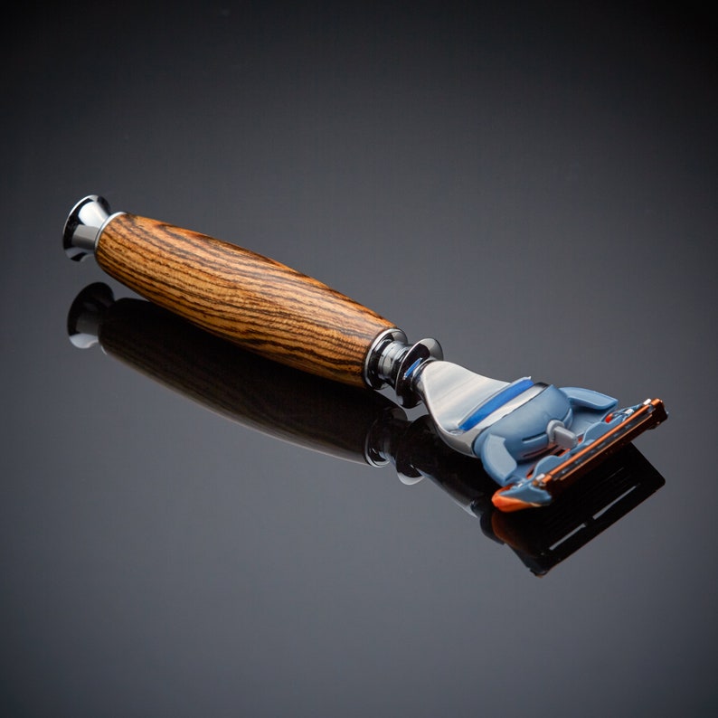 Solid Hardwood Razor Made From Sustainable Tiger Wood for - Etsy