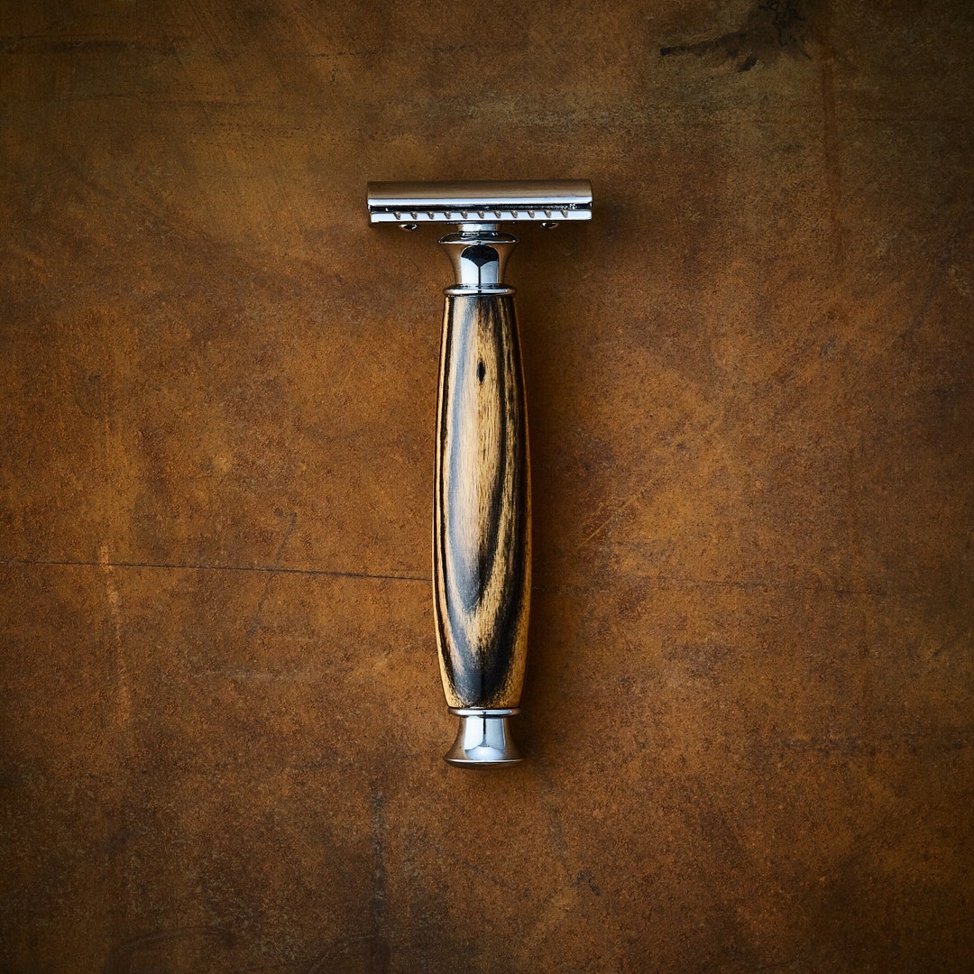 Men's Razor Double Edge Safety Razor in Ebony Wood - Etsy