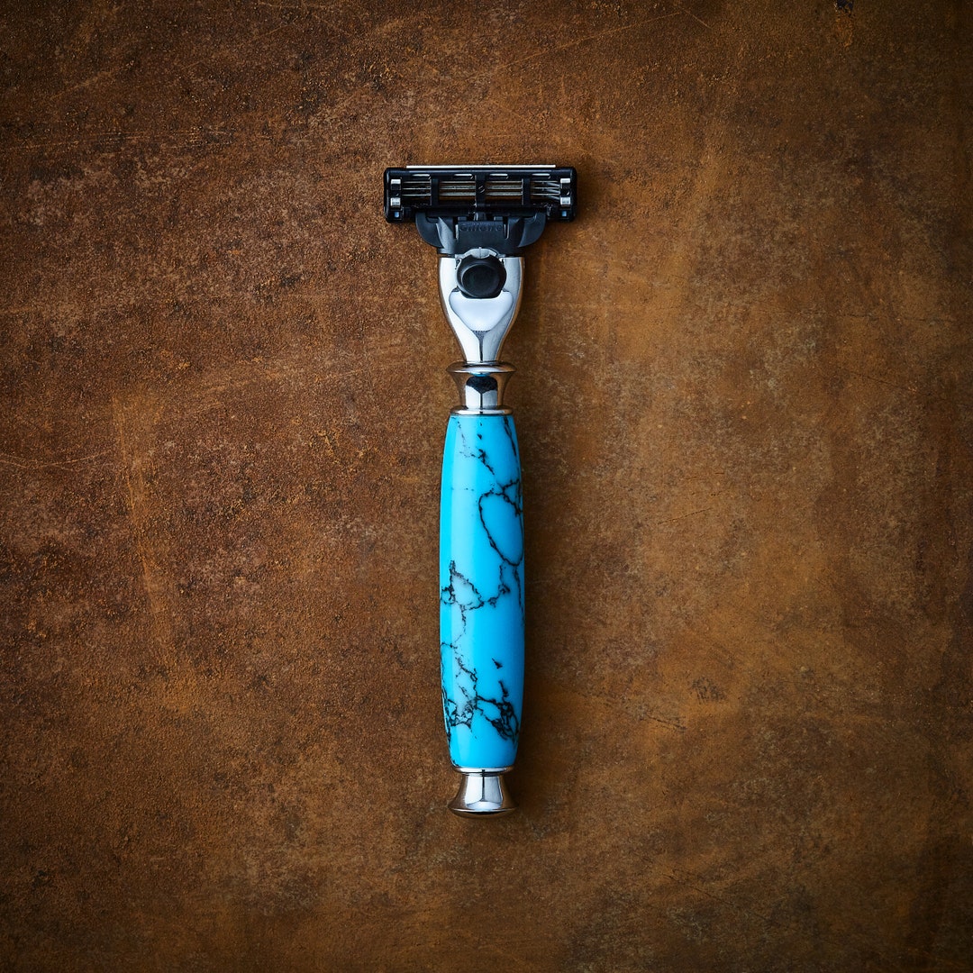 Turquoise Stone Razor Fits Gillette Mach 3 and Venus - Etsy