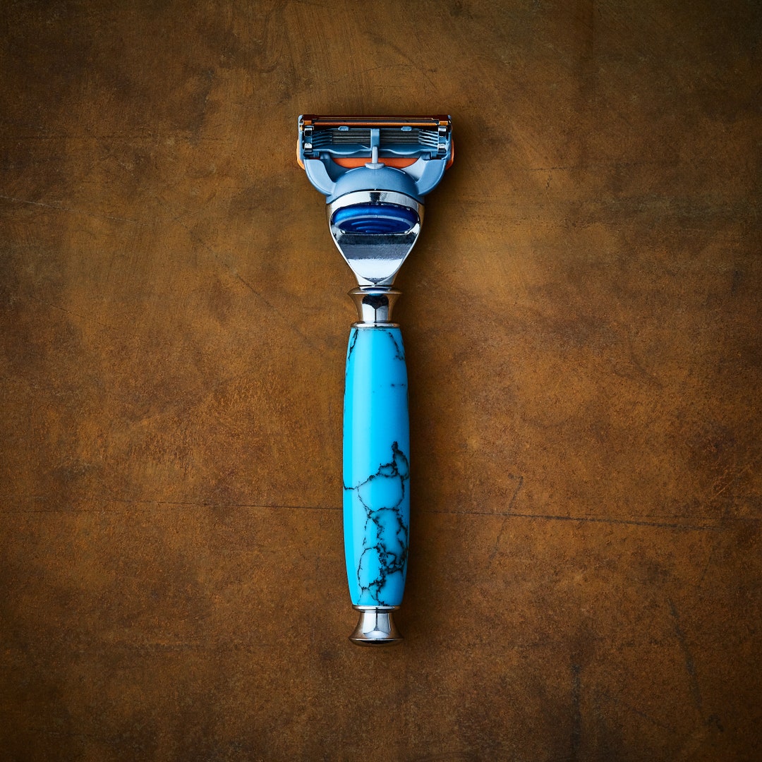 Turquoise Stone Razor Fits Gillette Fusion 5 Blades Cartridges - Etsy