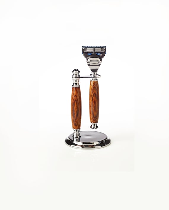 Handmade Wooden Razor Handle Razor Stand Shaving Kit | Etsy