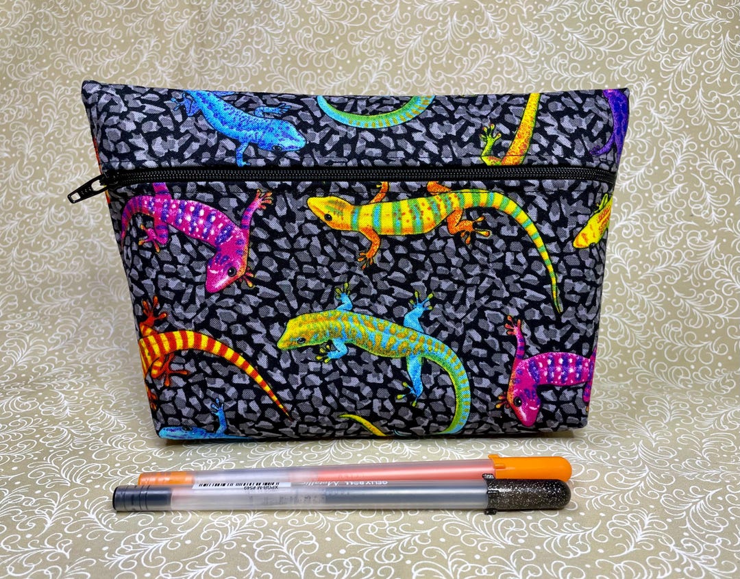 Lizards Zipper Pouch, Lizards A-frame Zipper Bag - Etsy