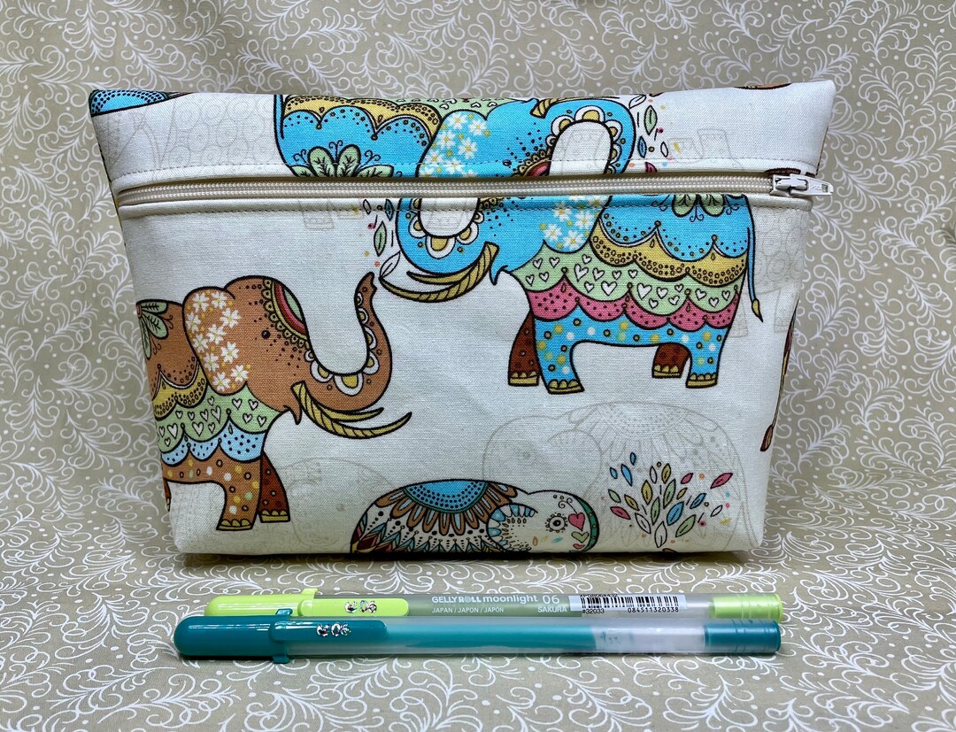 Elephant Zipper Bag, Elephant A-frame Cosmetic Bag - Etsy