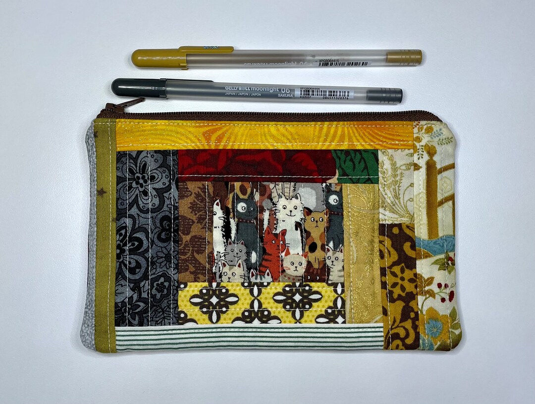 Cute Cats Patchwork Quilted Zipper Bag, Cats Zipper Pouch - Etsy