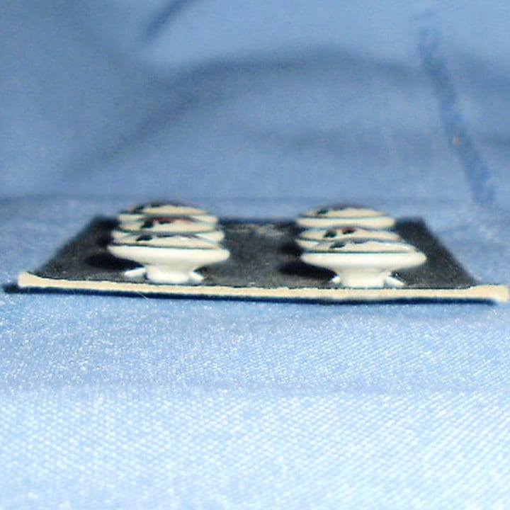 Satsuma Porcelain Floral Buttons Set of 6 on Original Card - Etsy