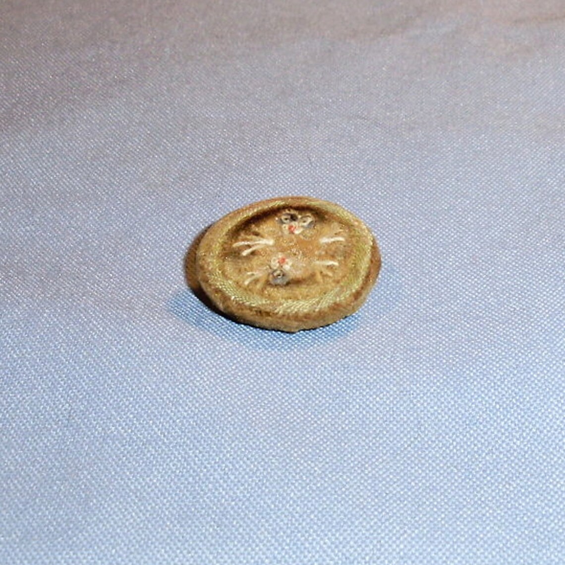 Colonial 1700s Embroidered Cloth Button - Etsy