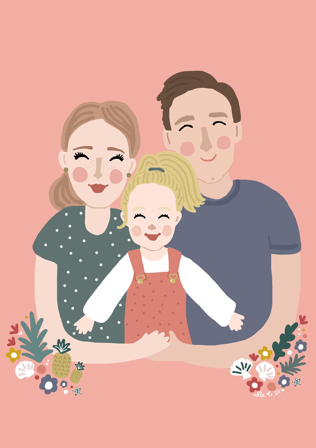 Digital File Only - Custom Family Portrait - Etsy