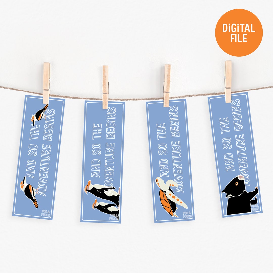 Australian Animal Printable Bookmarks Set of 4: Wildlife - Etsy