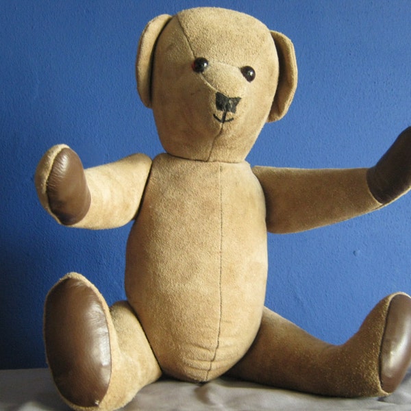 Leather Teddy Bear - Etsy