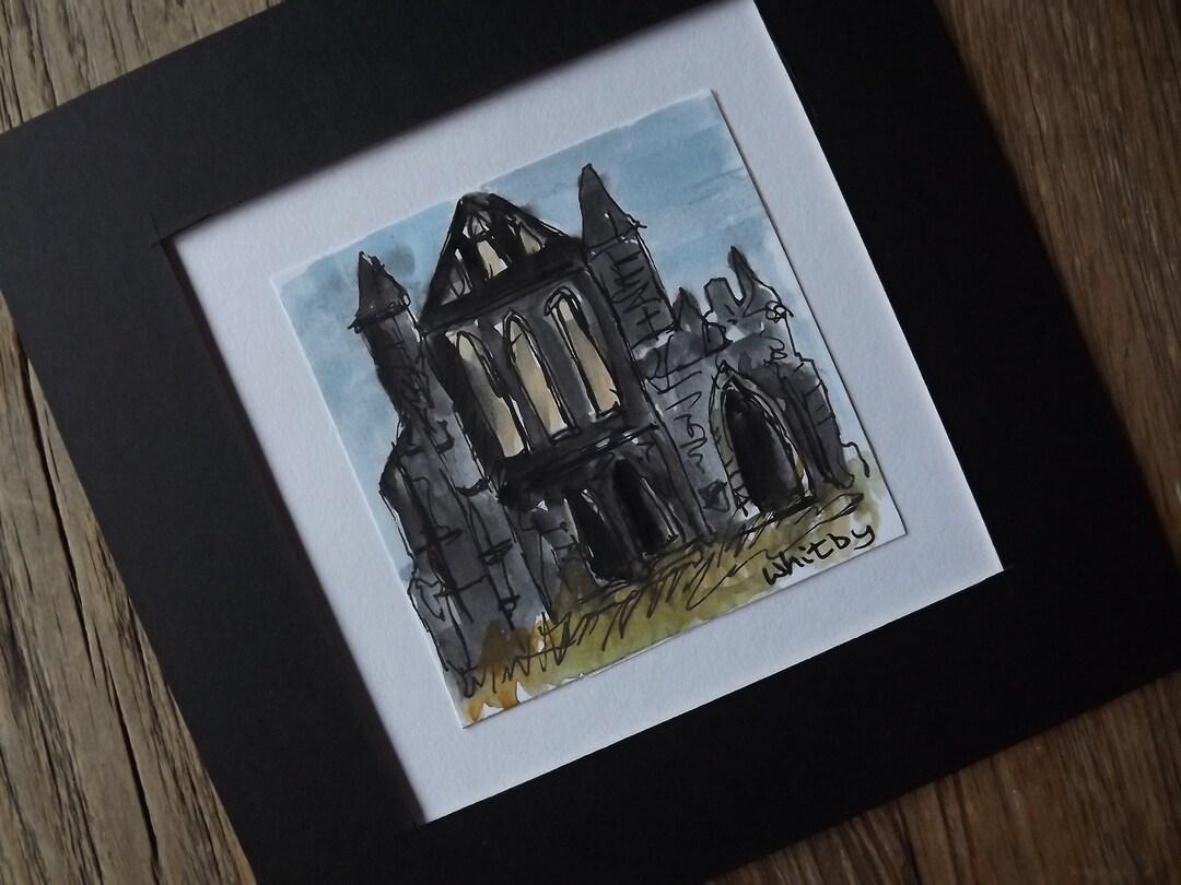 Whitby Abbey Watercolour. Original Watercolours on White Paper - Etsy