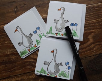 Canadian Geese Goose Cards Set of 10 in White or Light Ivory - Etsy UK