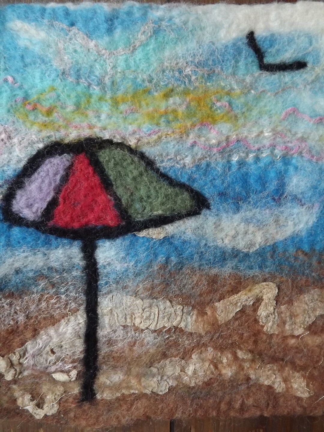 Needle Felted Beach Scene Ideal for Framing - Ready to Disptach - Etsy UK