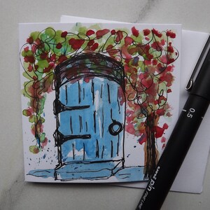 Greek Doors Set of 5 Hand Painted Water Colour Cards. Greece Notelets ...