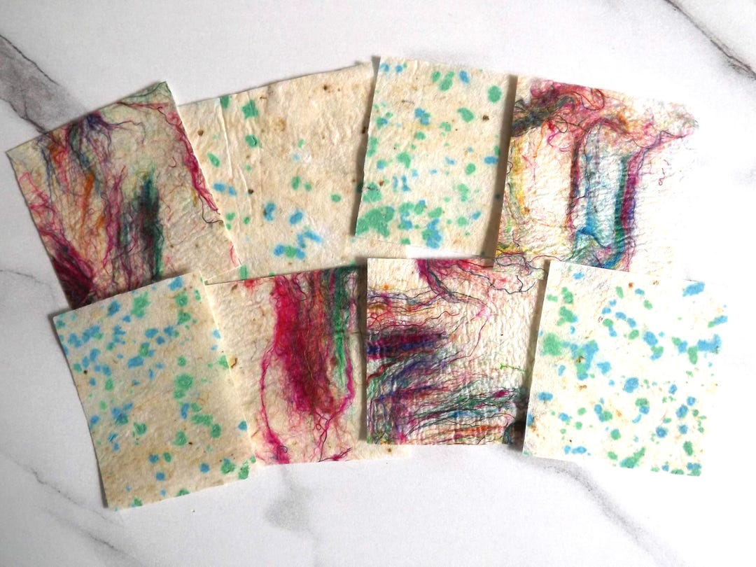 Handmade Silk Paper Pack: Batik & Sari Silk for Card Making - Etsy