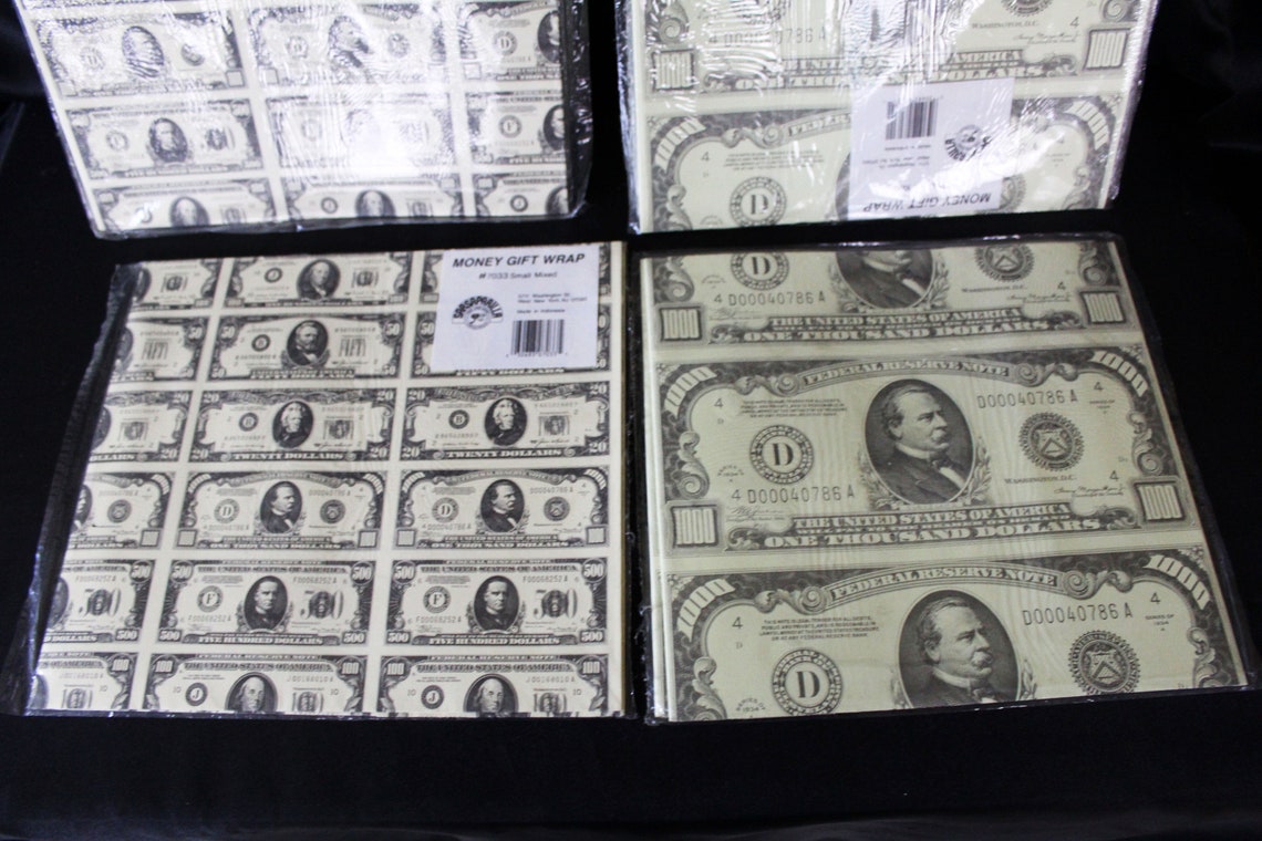 Vintage Money Wrapping Paper Money Gift Wrap Money Paper - Etsy