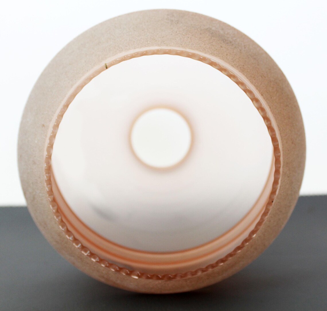 Large Art Deco Circa 1930s Frosted Pink Glass Globe, Light Shade ...