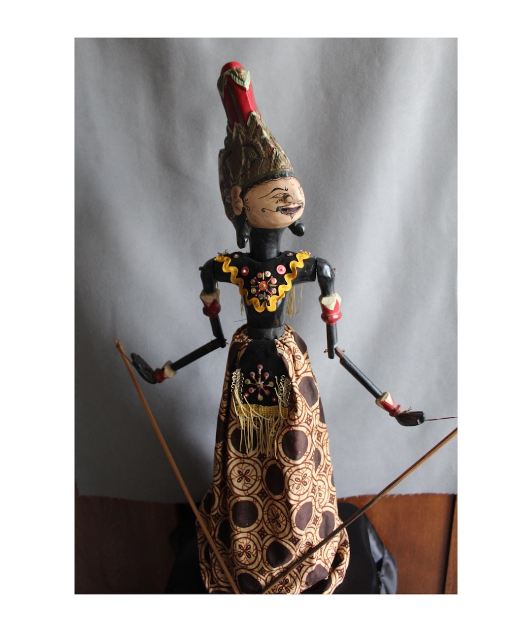 Vintage Wayang Golek Traditional Wood Puppet Marionette, Indonesia ...