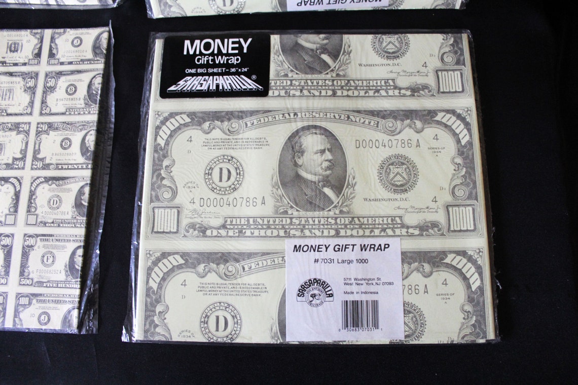 Vintage Money Wrapping Paper Money Gift Wrap Money Paper - Etsy