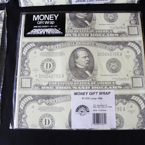 Vintage Money Wrapping Paper, Money Gift Wrap, Money Paper, USD Dollars ...