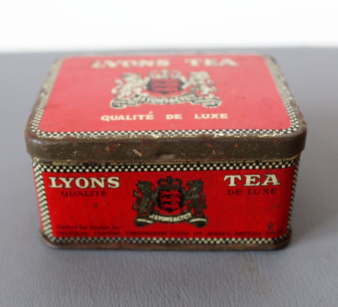 Vintage Collectable Lyons Tea Tin Metal Can, Overseas Trading 1939 ...