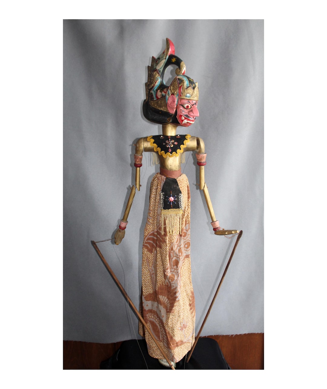 Vintage Wayang Golek Traditional Wood Puppet Marionette, Indonesia ...