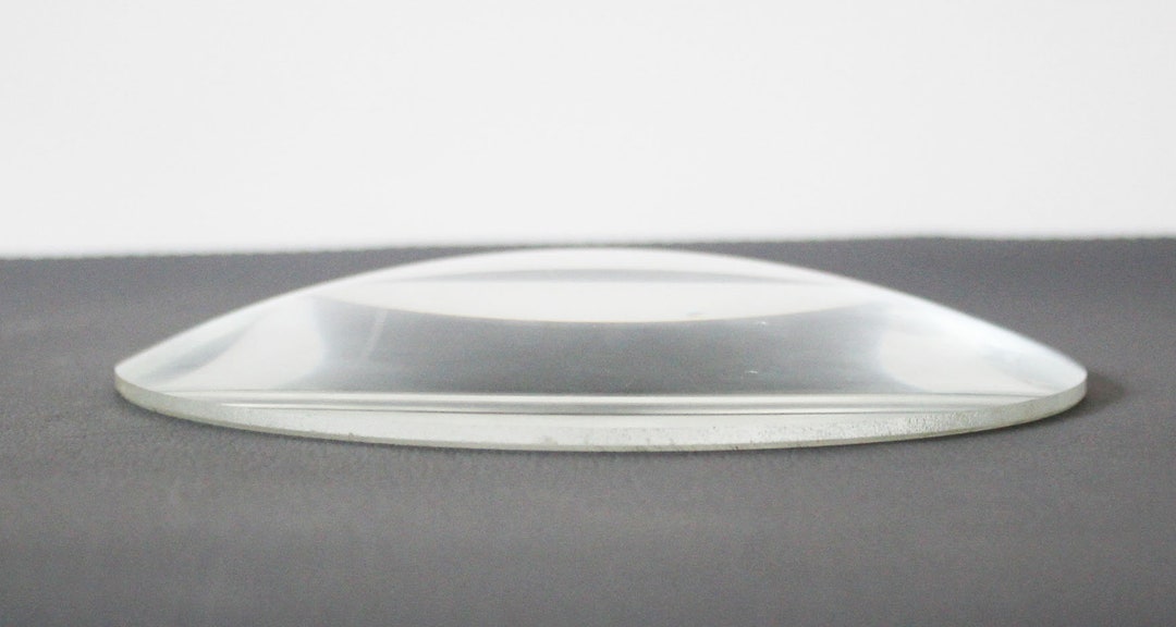Vintage Large and Heavy Glass Magnifying Disk, Salvage, Domed, Large ...