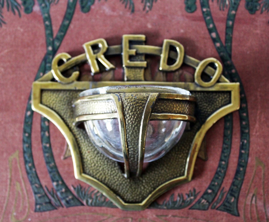 Art Deco Brass Holy Water Font, JMPC Belgium, CREDO Holy Water Stoup ...