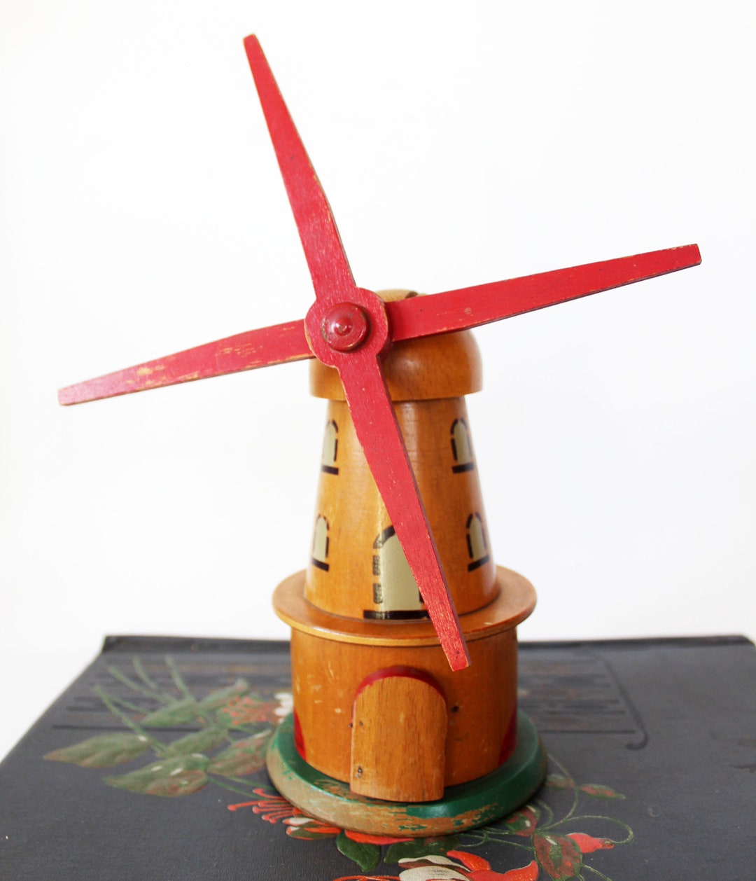 Vintage Circa 1950s Dutch Novelty Hand Made Wood Windmill Money Box ...