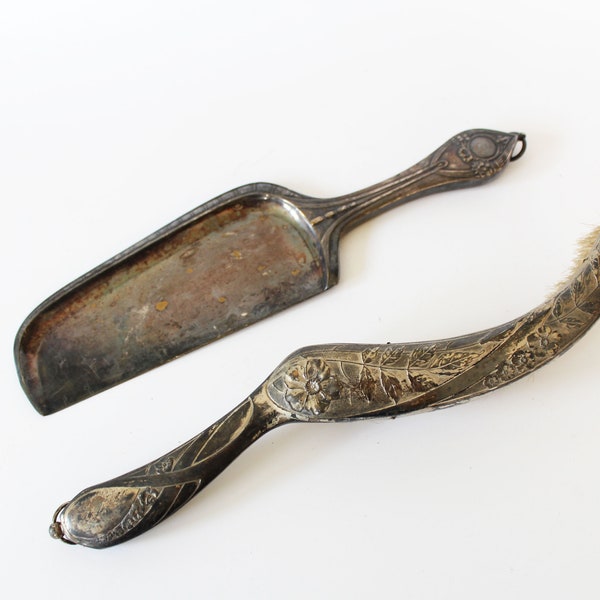Antique Art Nouveau Crumb Pan Set - Etsy