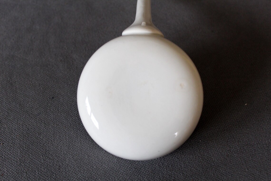 Vintage White Ironstone Ceramic Ladle, Victorian Serving Spoon, Ceramic ...