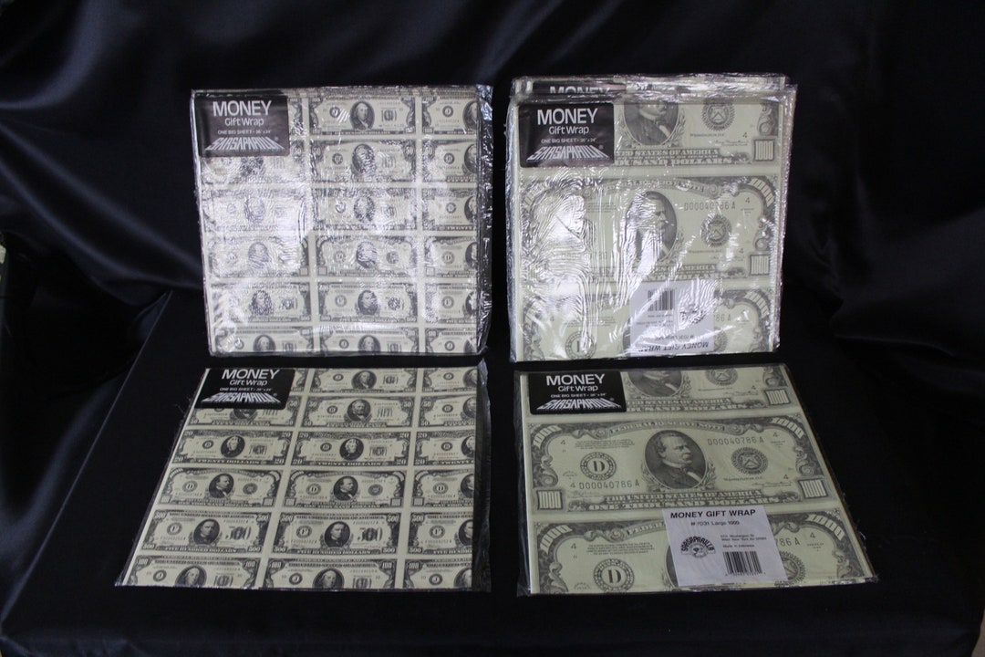 Vintage Money Wrapping Paper, Money Gift Wrap, Money Paper, USD Dollars ...